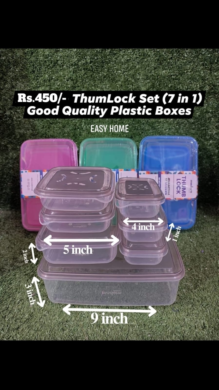 Plastic Thumb Lock Boxes – EASY HOME