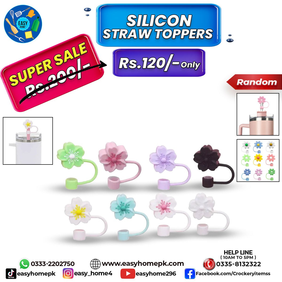 Silicon Straw Topper – EASY HOME