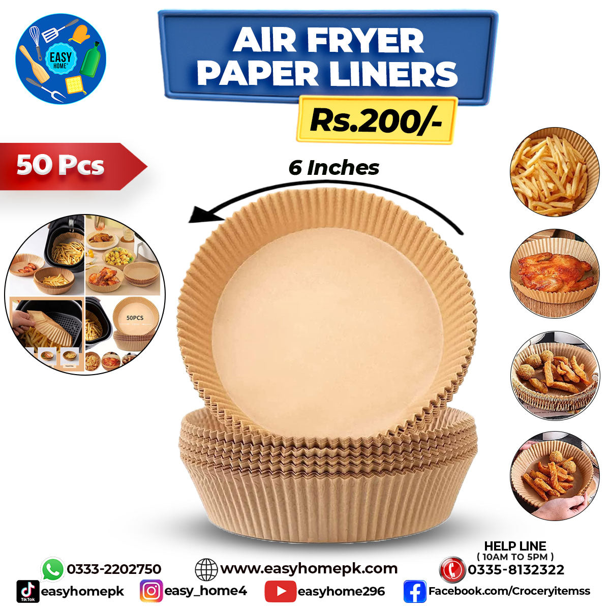 Air Fryer Paper Liners – EASY HOME
