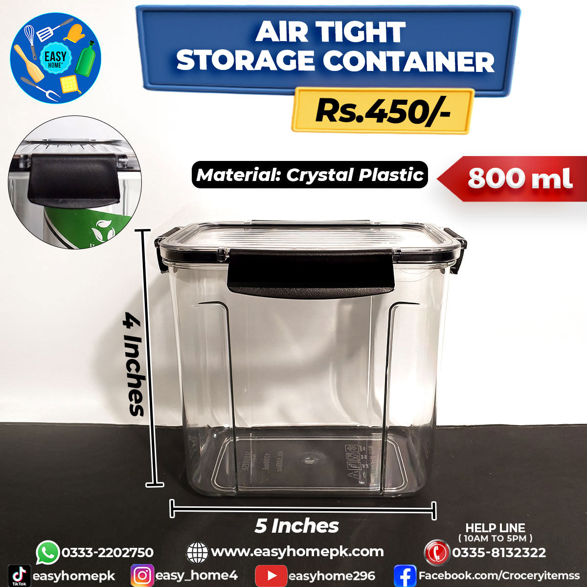 Air Tight jar - 800 ml – EASY HOME