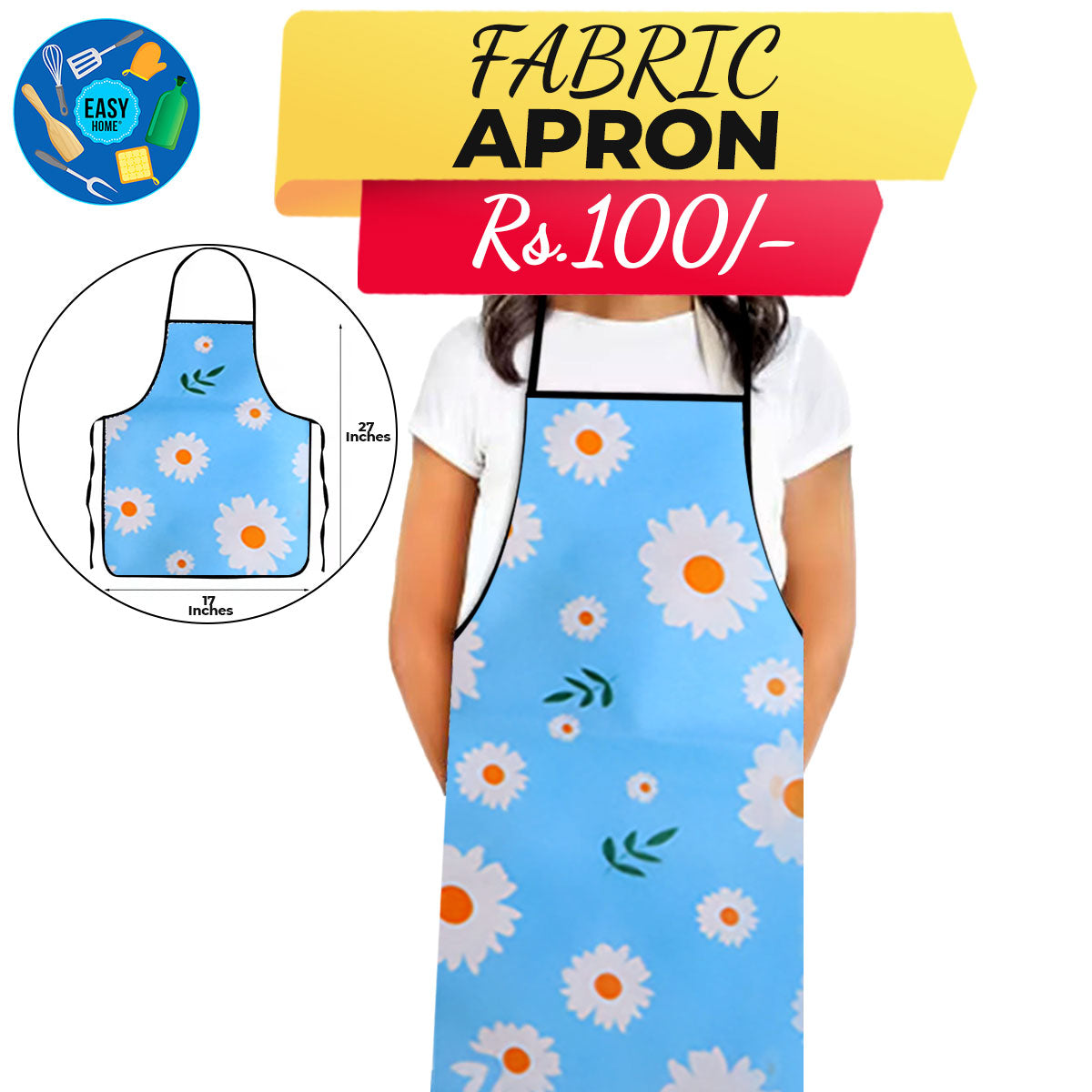 Fabric Apron - Blue – EASY HOME