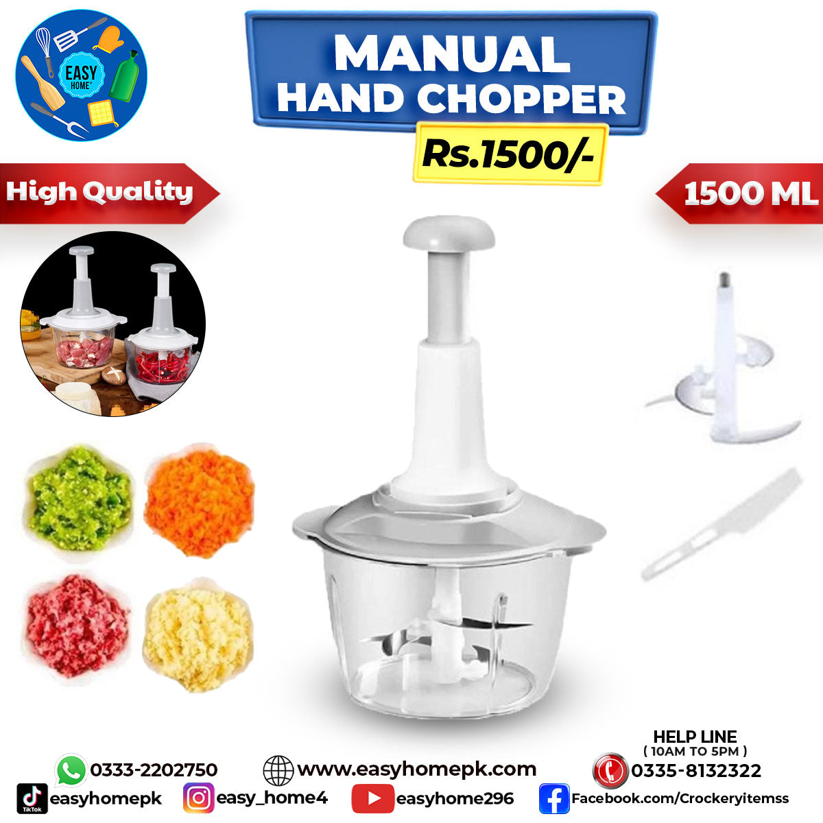 Manual Food Chopper – EASY HOME