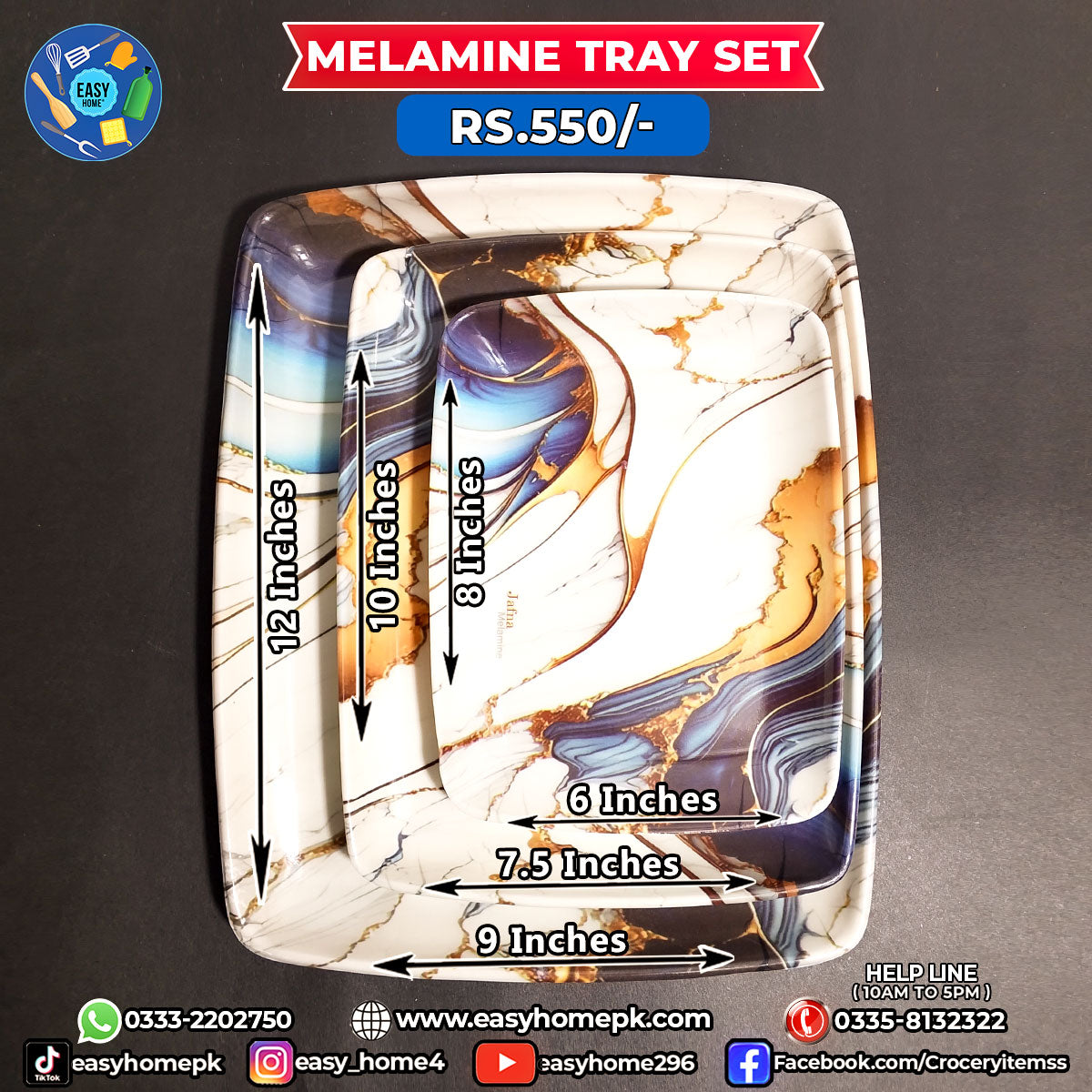 Melamine Tray Set – EASY HOME