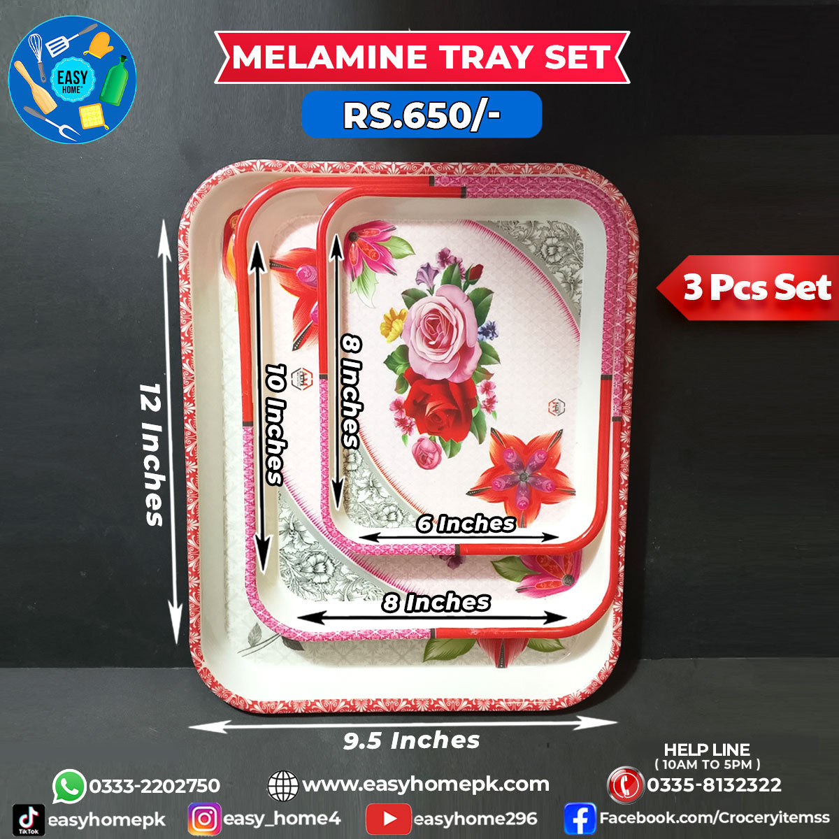 Melamine Tray Set – EASY HOME