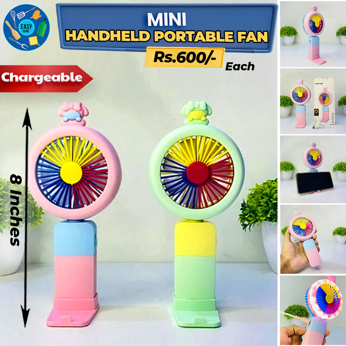 Mini Chargeable Handheld Portable Fan – EASY HOME