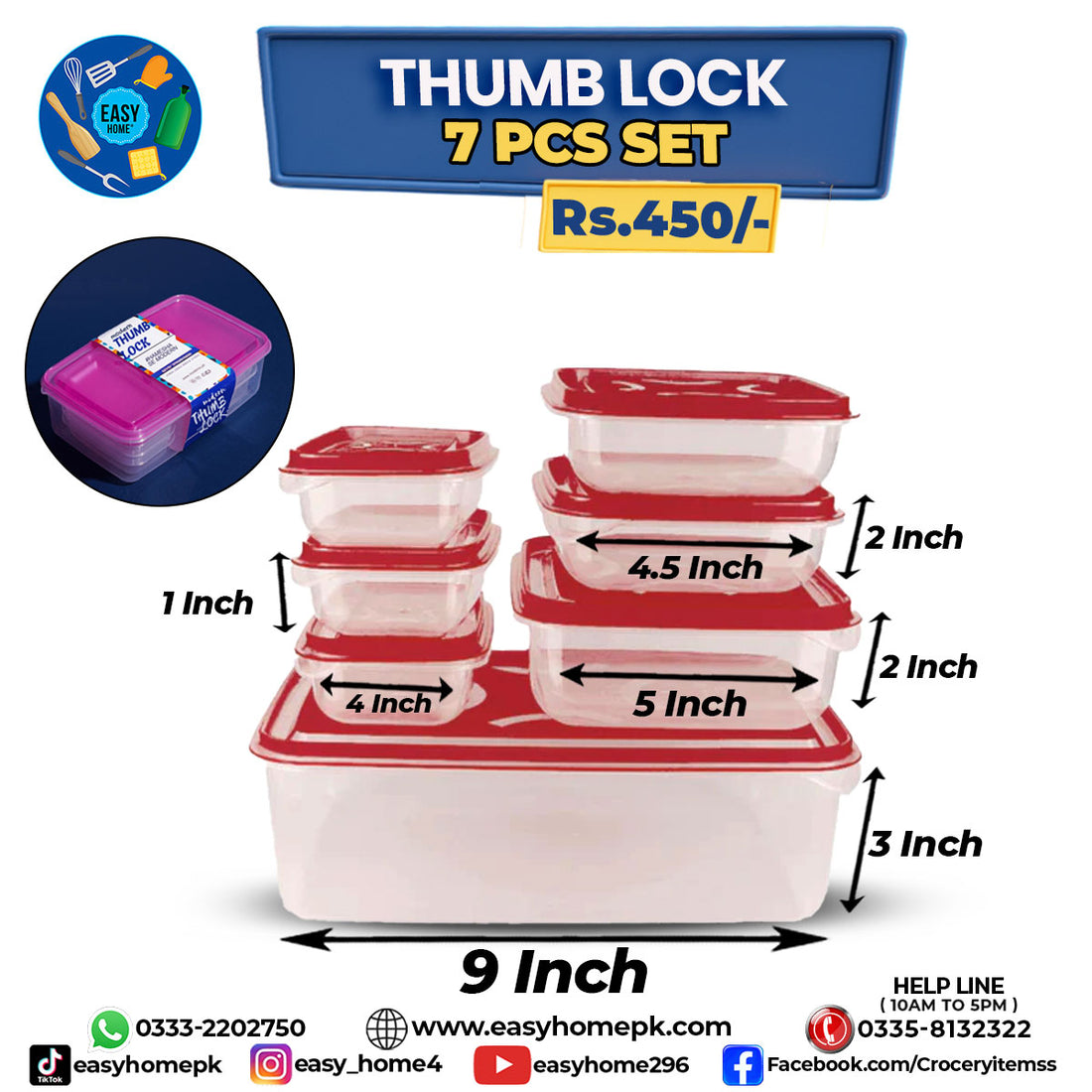 Plastic Thumb Lock Boxes – EASY HOME